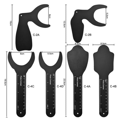 Dental Orthodontic Black Background Board Cheek Plate with Scale Mark ...